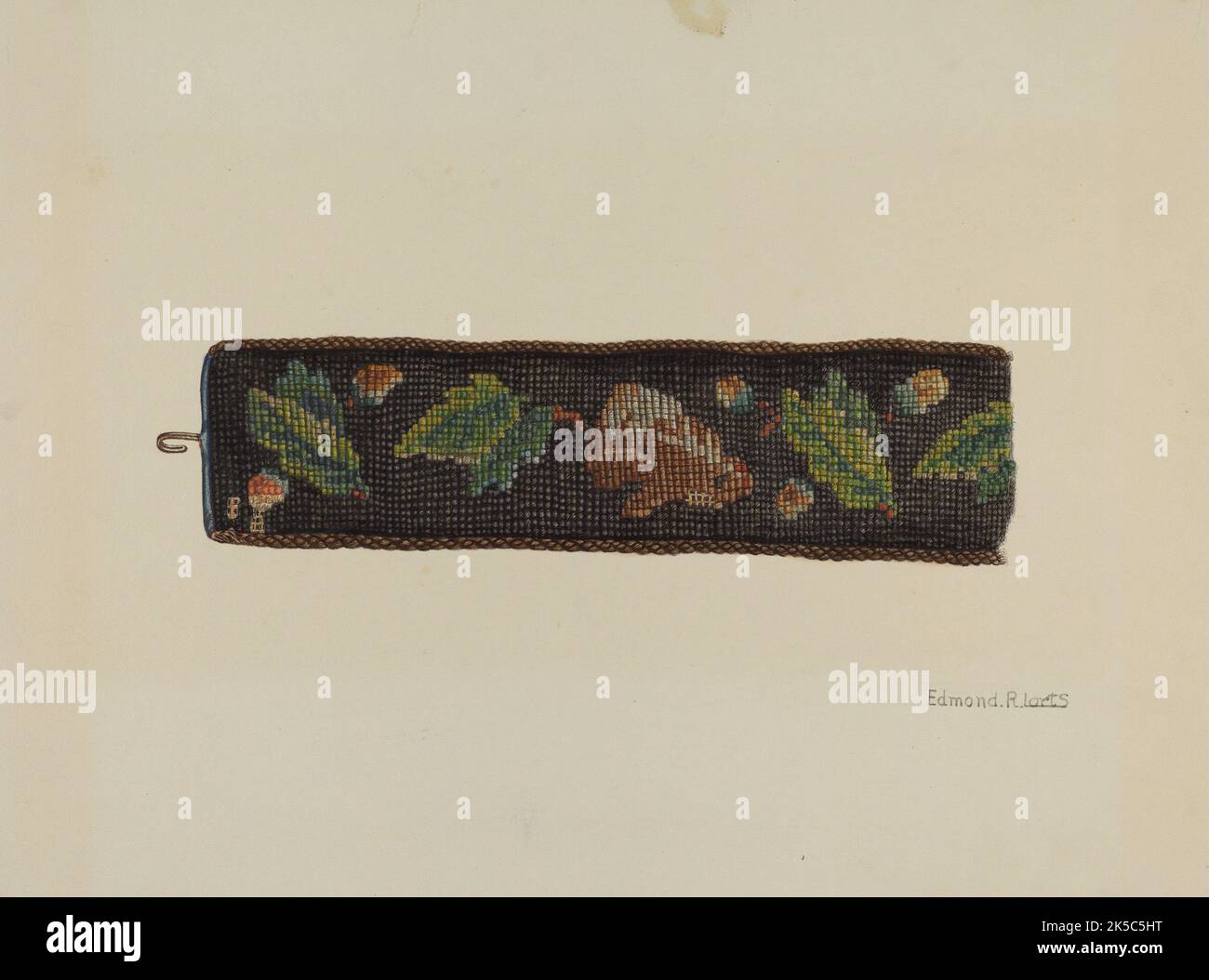 Needlepoint Bell Pull, c. 1941 Stock Photo - Alamy