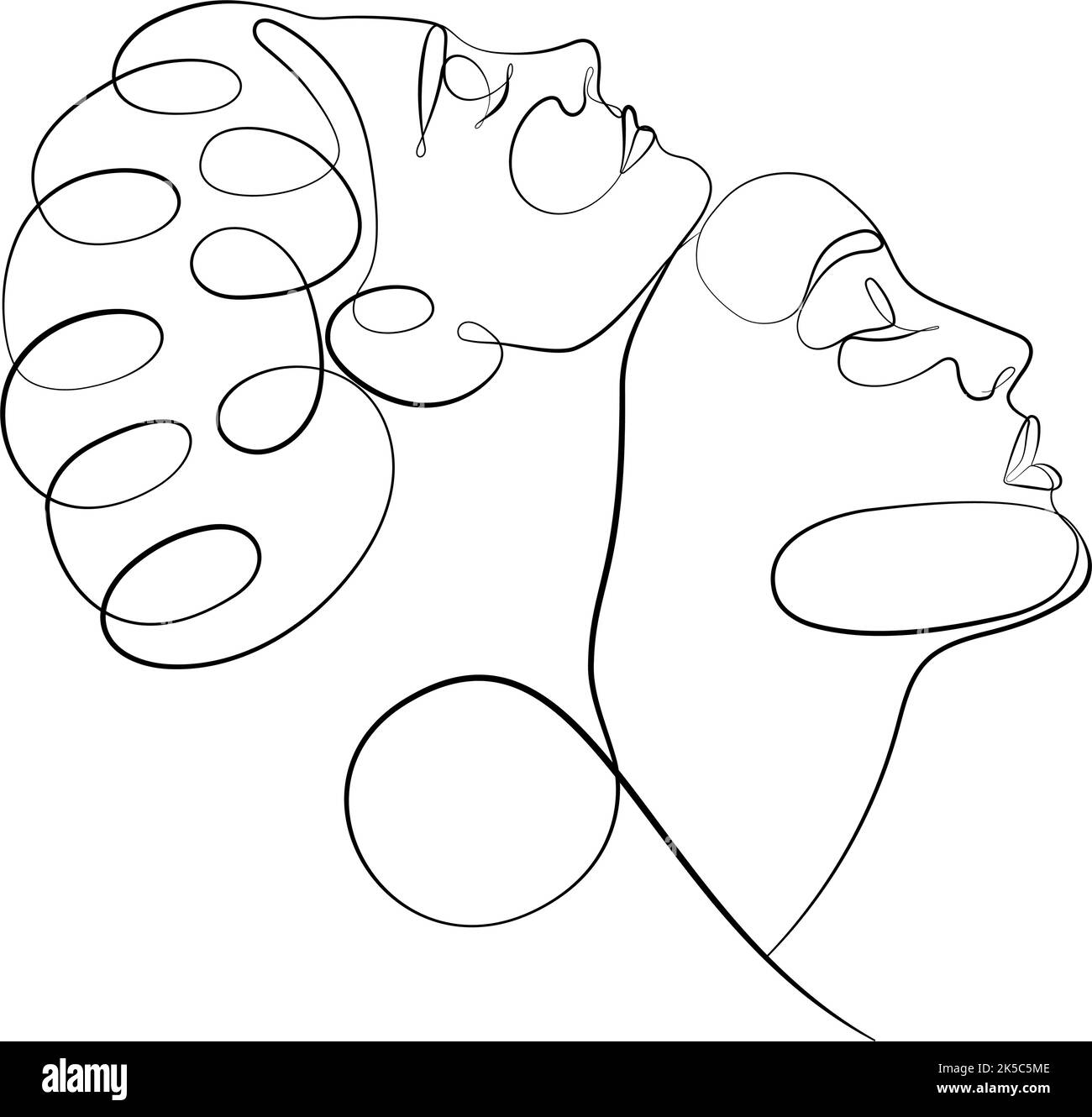 One line minimalist people Stock Vector Images - Alamy