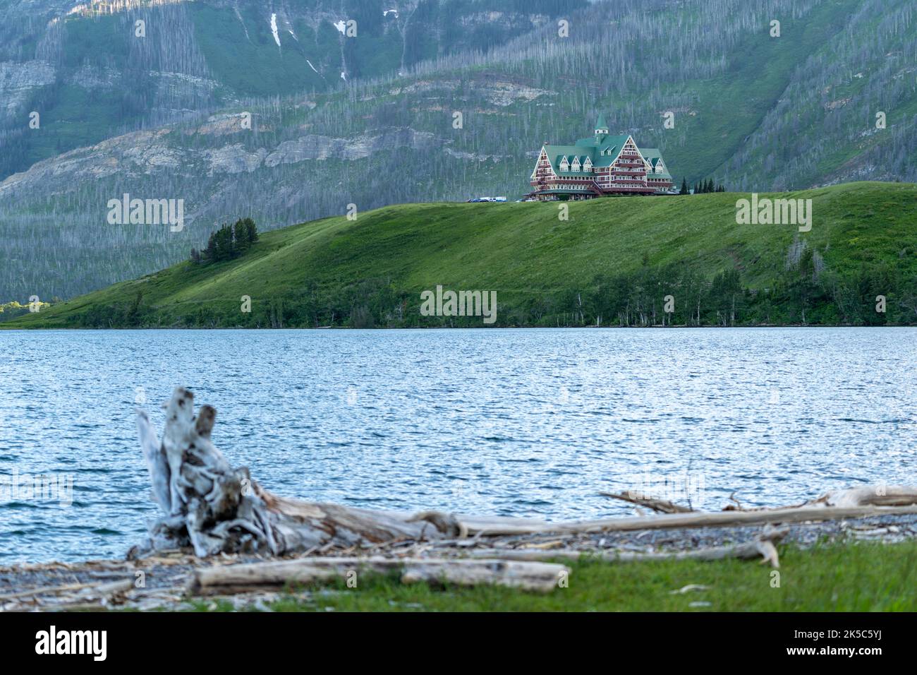 Waterton Lakes National Park at sunset in Canada Stock Photo - Alamy