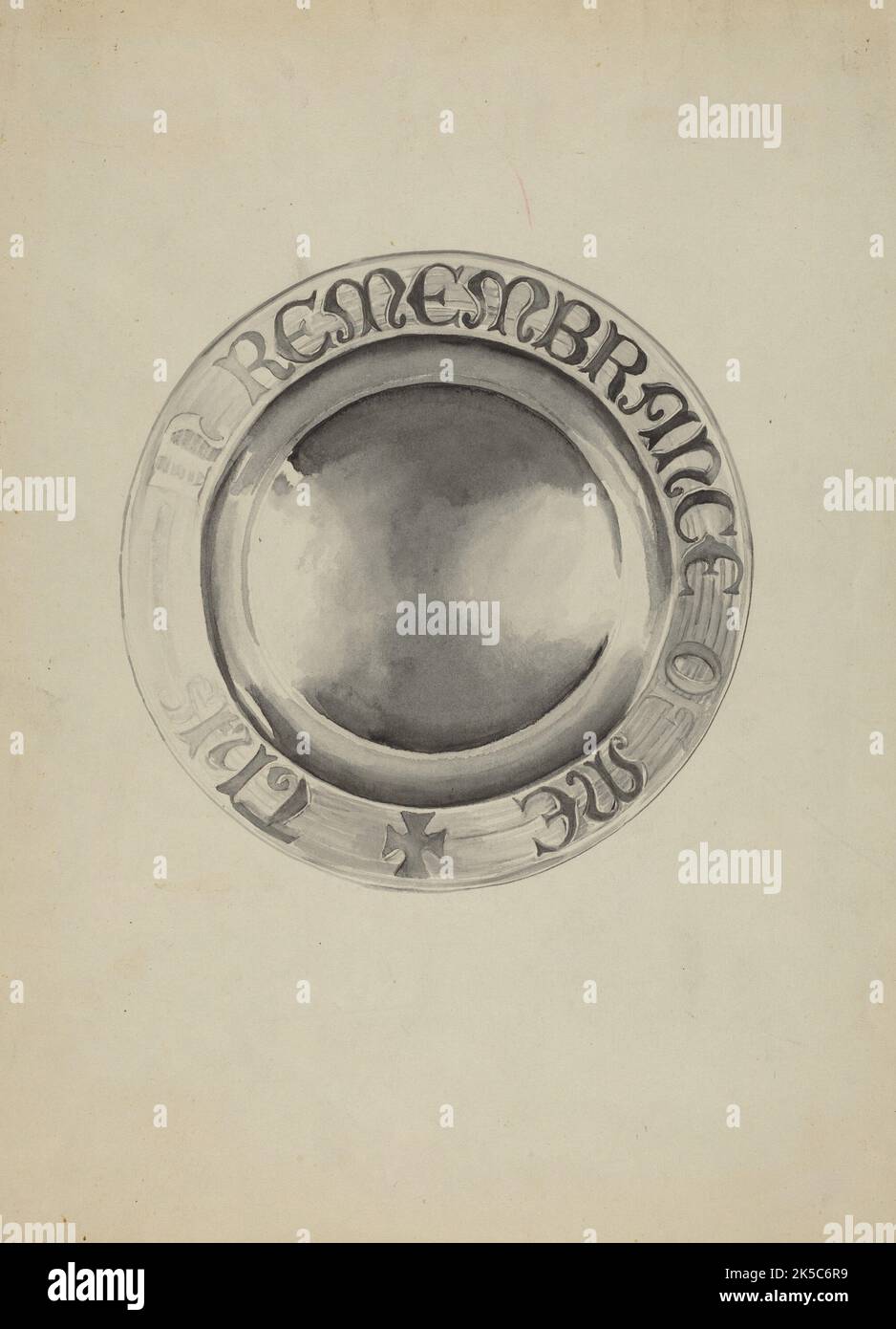 Silver Communion Plate, c. 1936 Stock Photo - Alamy