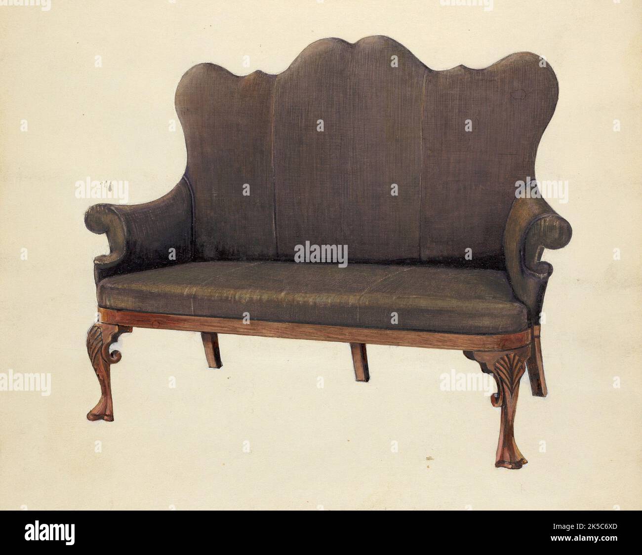 Queen Ann Sofa, c. 1953 Stock Photo - Alamy