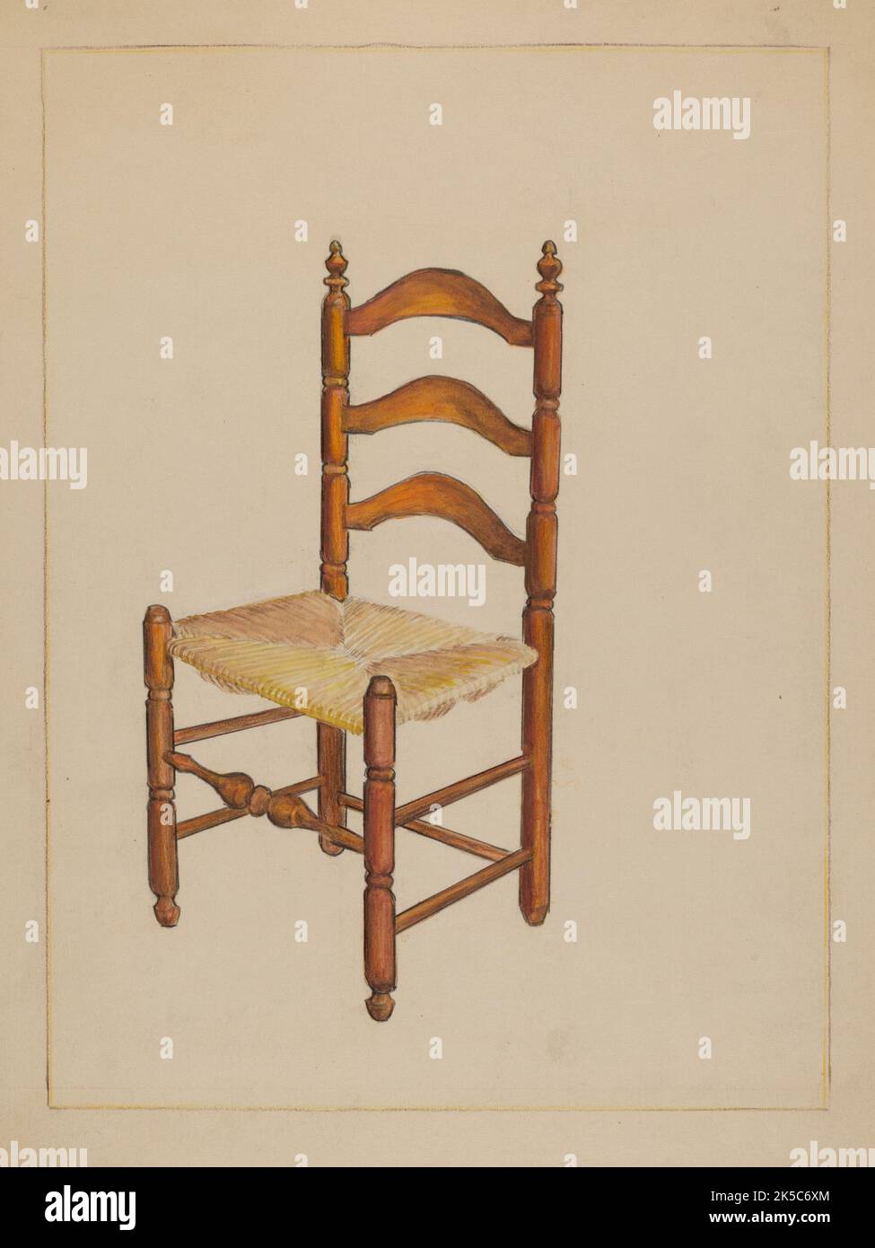 Straw Bottom Chair, c. 1936 Stock Photo - Alamy