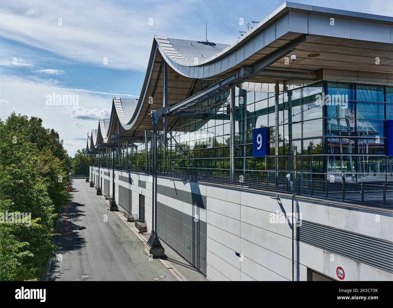 HQ Panorama - pavillons at the south entrance to Hanover Fair Stock ...
