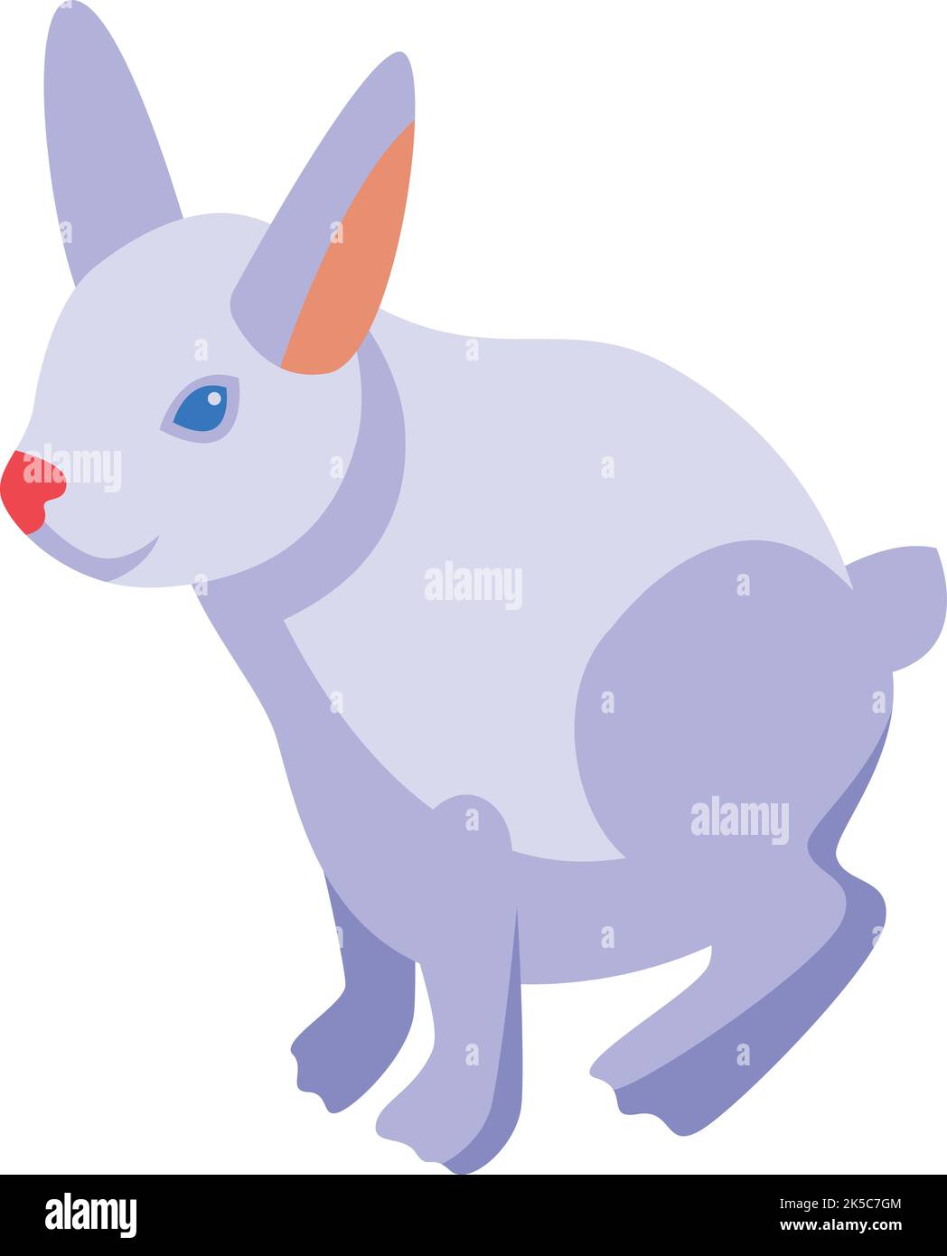 Happy easter bunny icon isometric vector. Cute rabbit. Funny animal ...