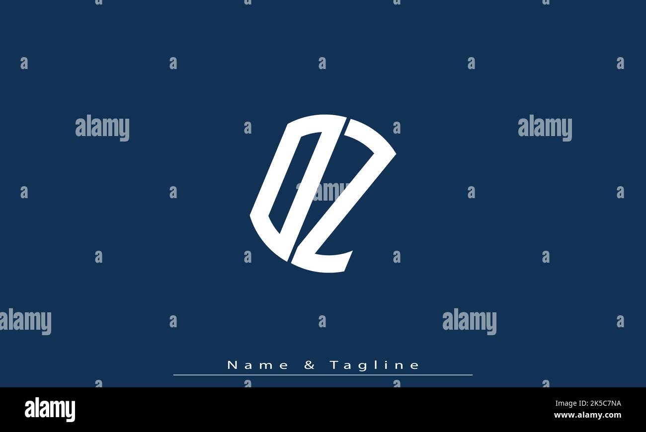 Alphabet letters Initials Monogram logo OZ , ZO Stock Vector Image ...