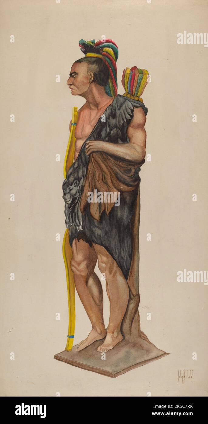Cigar Store Indian, c. 1939 Stock Photo - Alamy