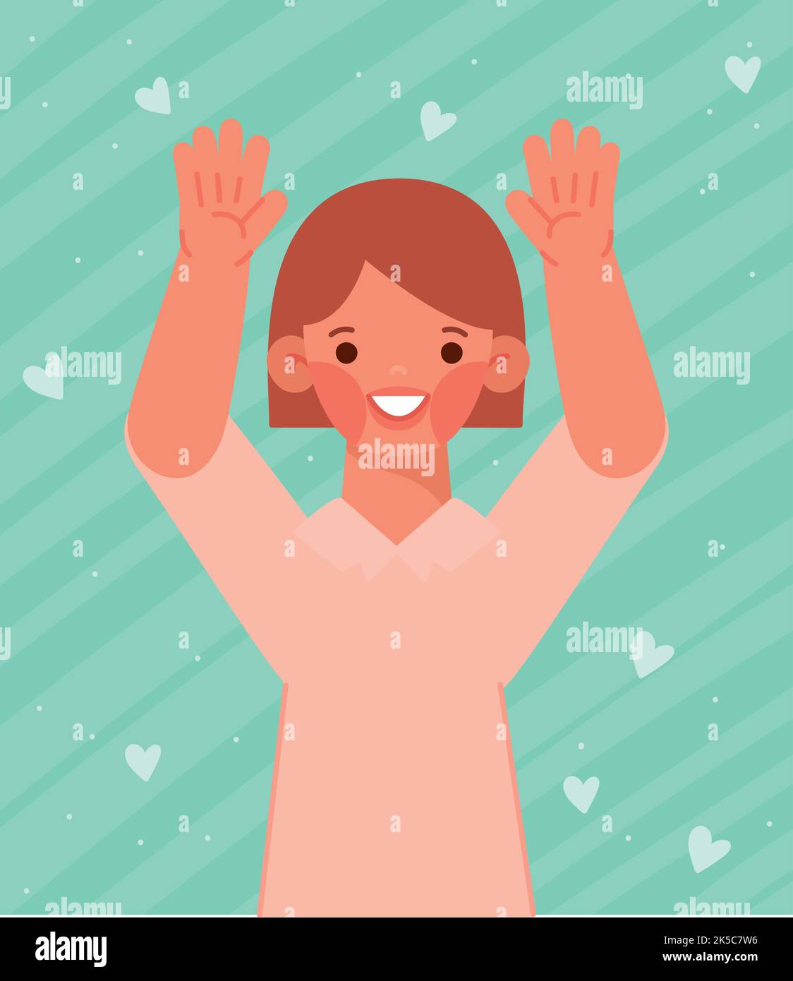 excited girl poster Stock Vector Image & Art - Alamy