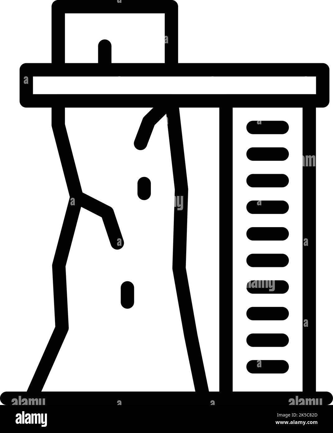 Active sport climb icon outline vector. Rope park. Extreme forest Stock ...