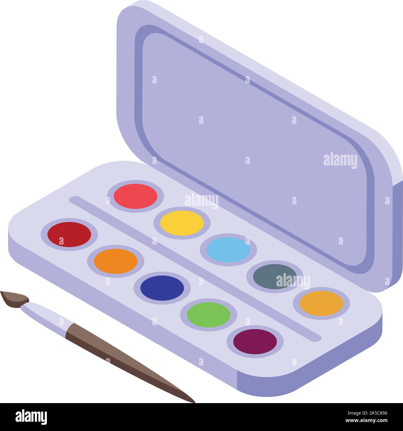 Paint colors icon isometric vector. Education early. Happy child Stock ...