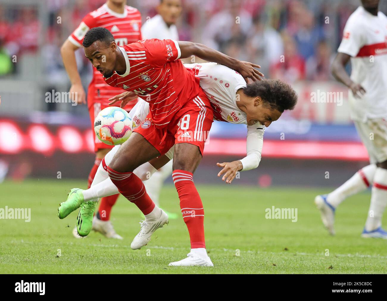 Enzo Millot of VFB Stuttgart Ryan Gravenberch of FC Bayern Muenchen FC Bayern Muenchen - VfB ...