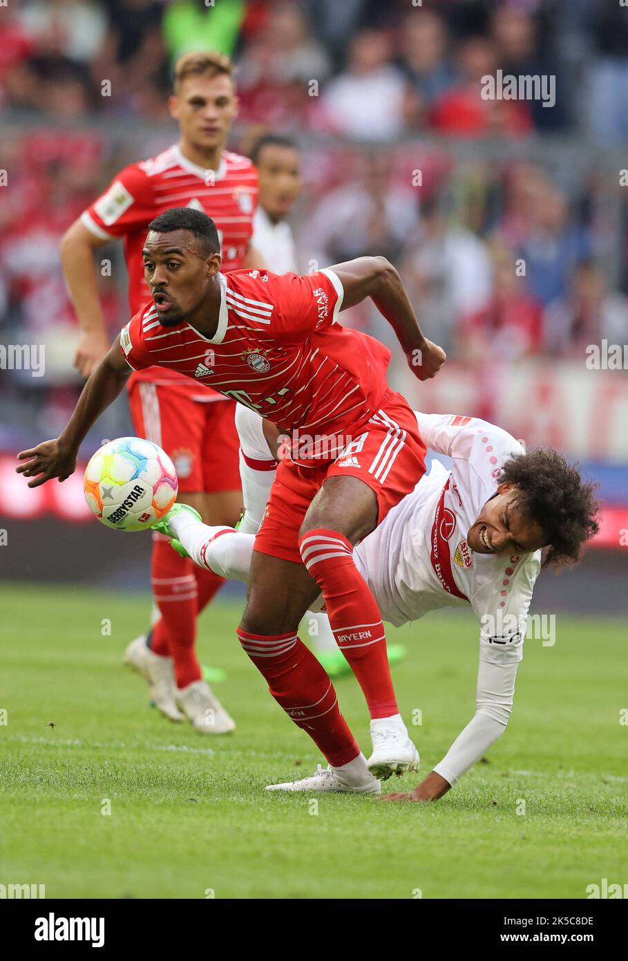 Enzo Millot of VFB Stuttgart Ryan Gravenberch of FC Bayern Muenchen FC Bayern Muenchen - VfB ...