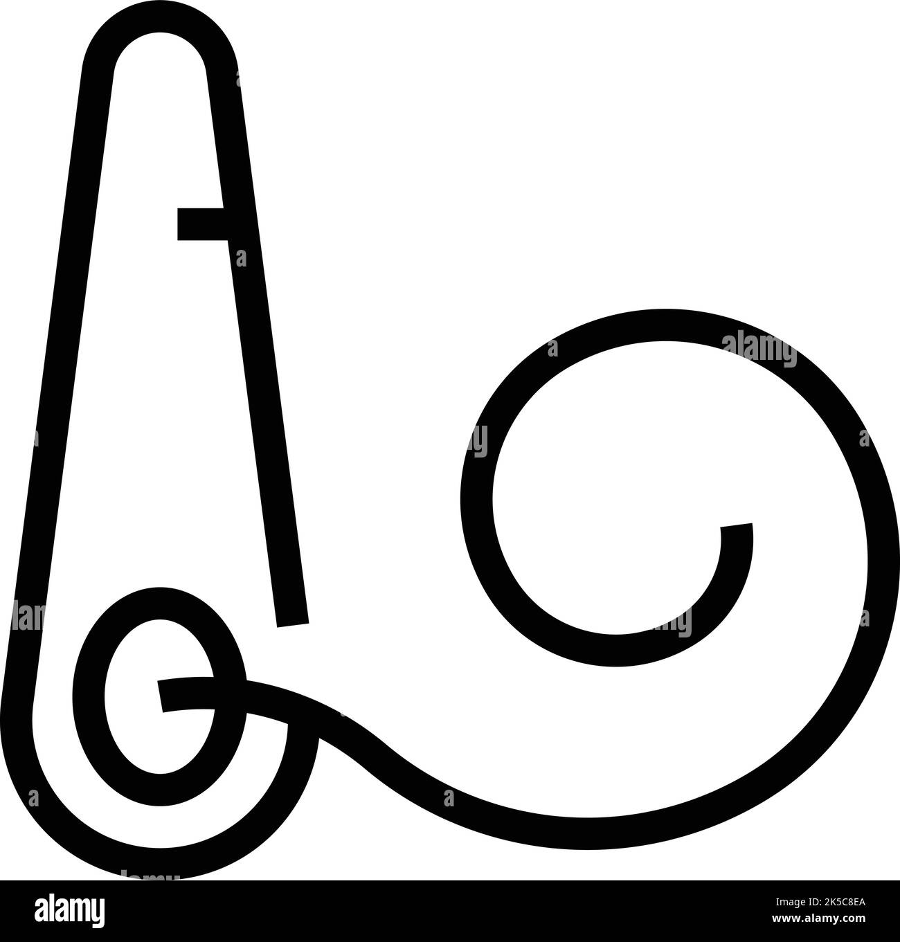 Sewing needle icon outline vector. Art craft. Class hobby Stock Vector ...