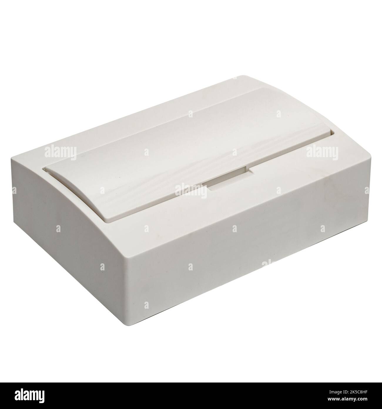 White plastic box for electrical equipment fuses Stock Photo - Alamy