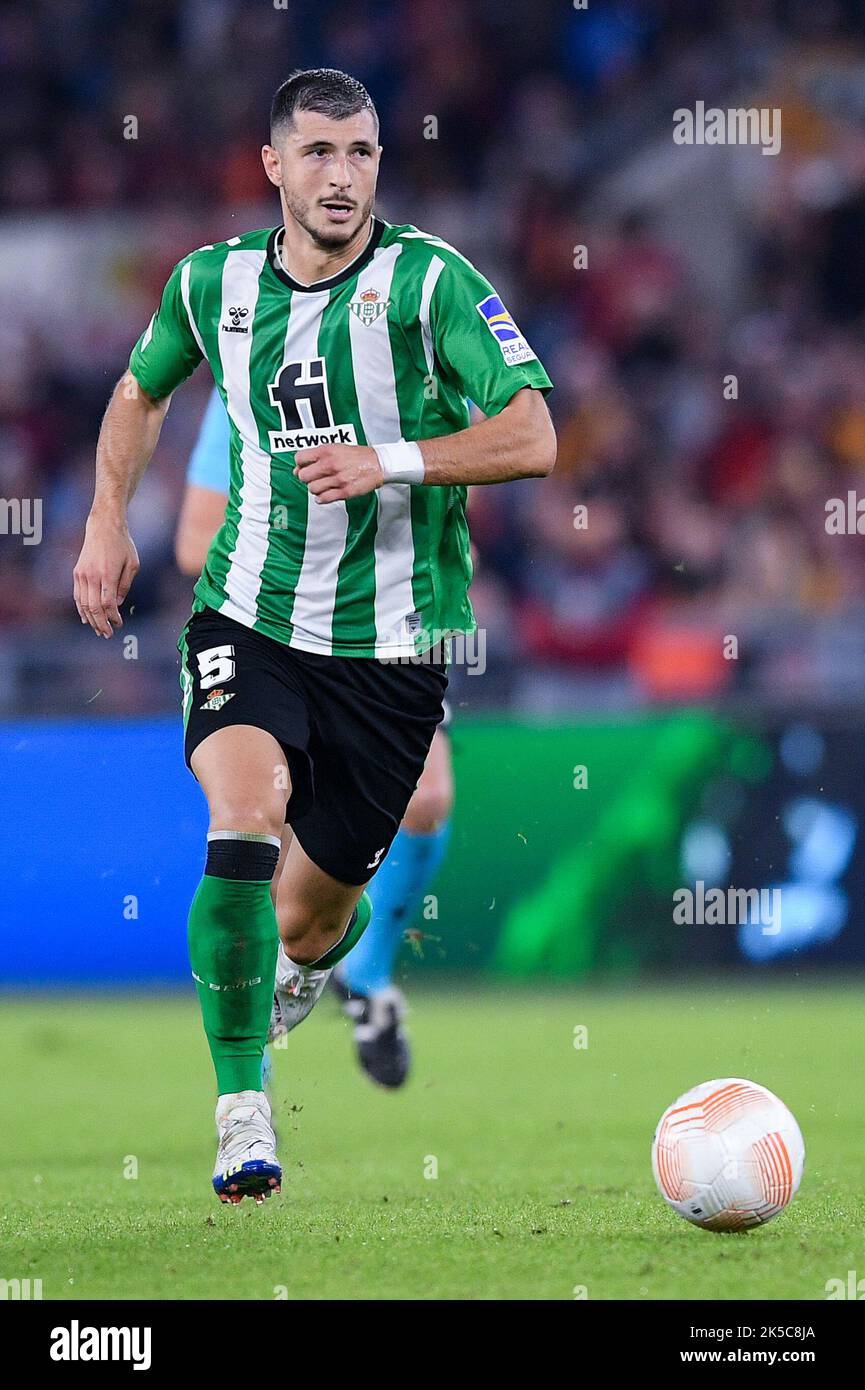 Rome, Italy. 06th Oct, 2022. Guido Rodriguez of Real Betis during the ...