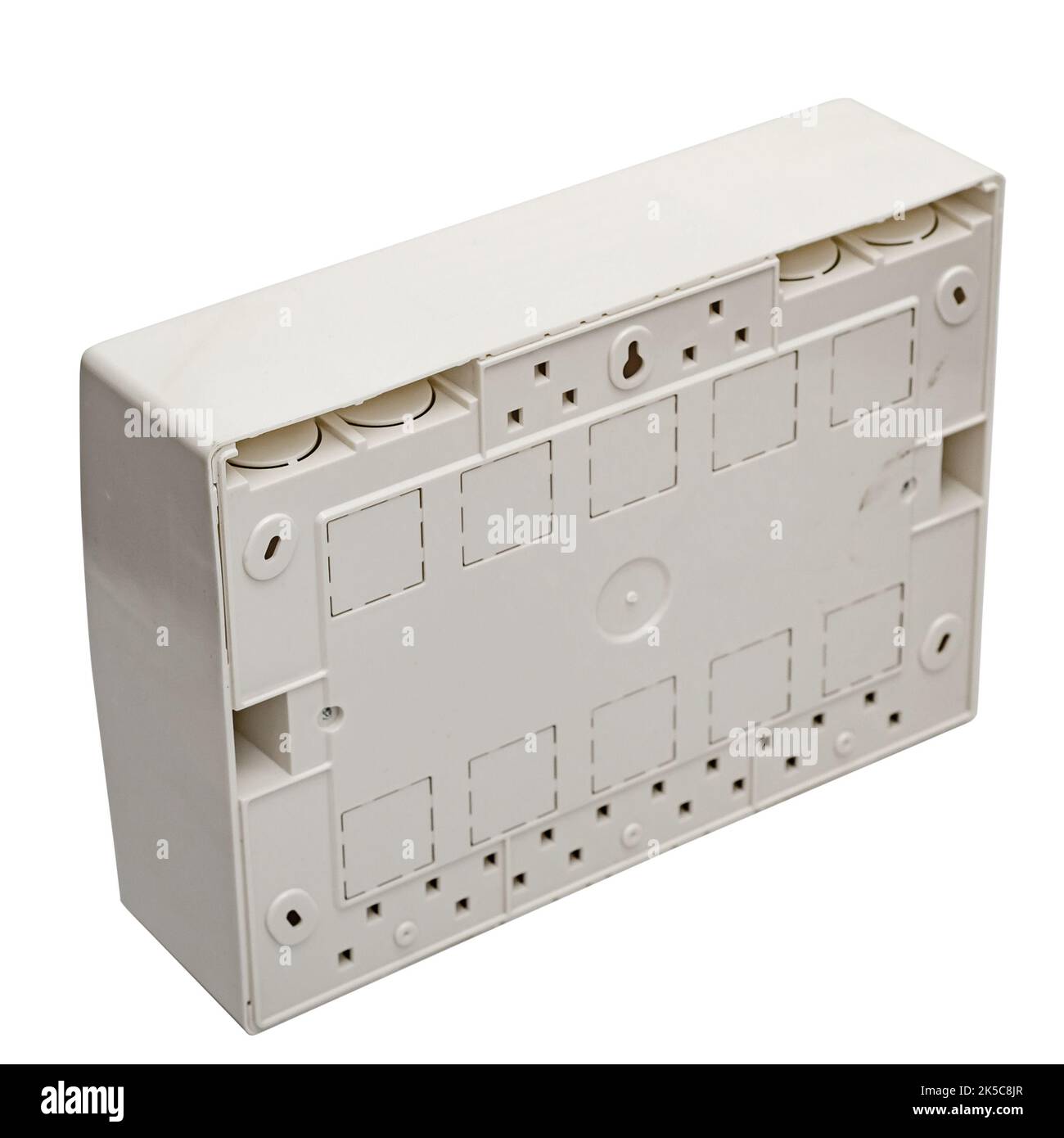 White plastic box for electrical equipment fuses Stock Photo - Alamy
