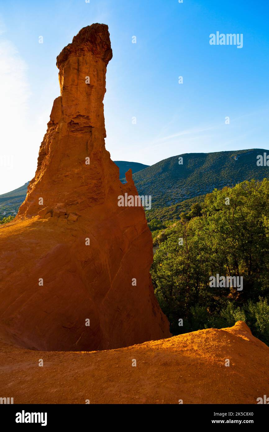 Landscape in the Provençal Colorado at Rustrel in Provence in France ...