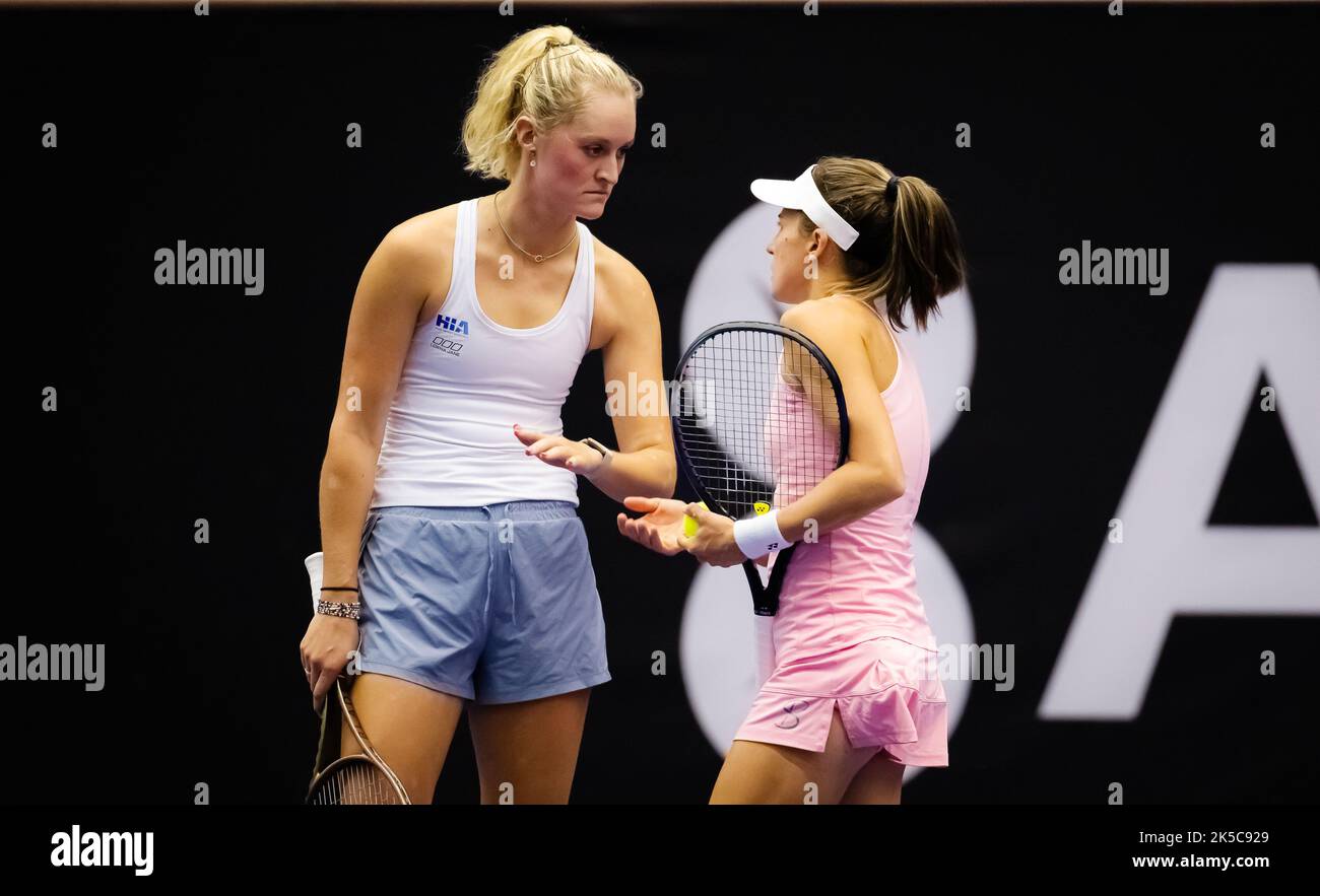 Alicja Rosolska of Poland & Erin Routliffe of Australia in action ...