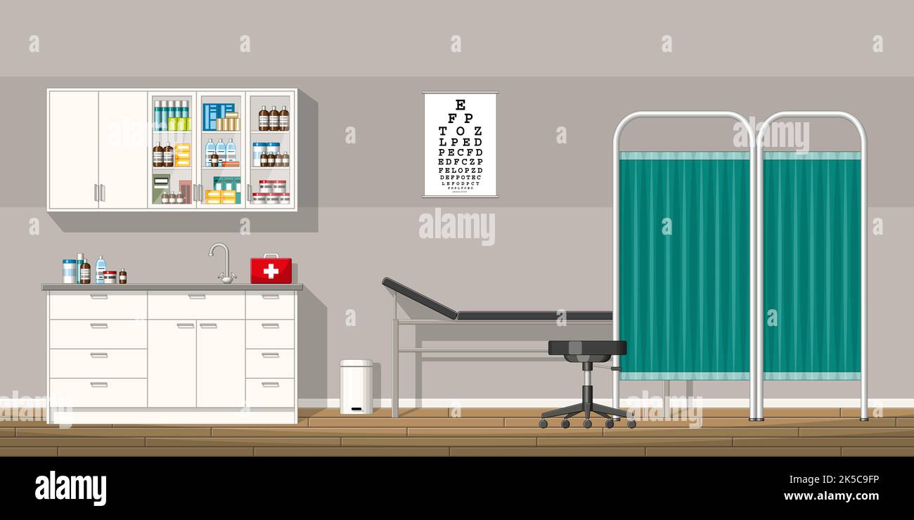 Illustration of a doctor office Stock Photo - Alamy