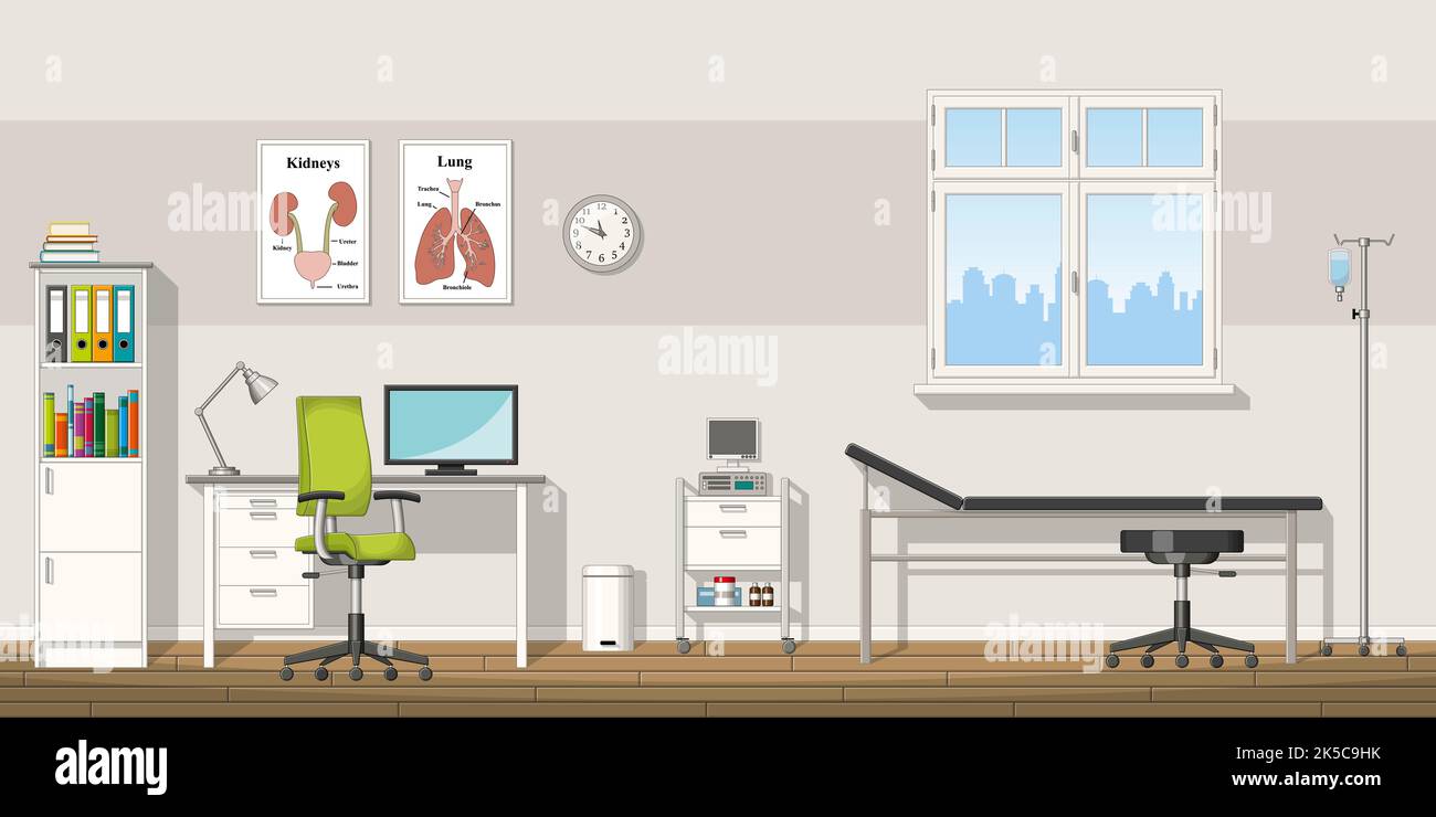 Illustration of a doctor office Stock Photo - Alamy