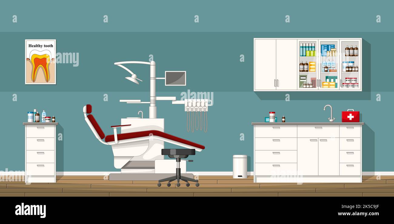 Illustration of a dentist room Stock Photo - Alamy