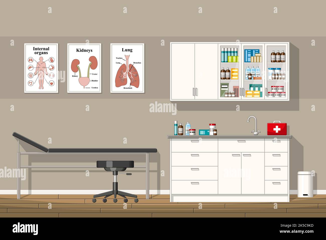 Illustration of a doctor office Stock Photo - Alamy