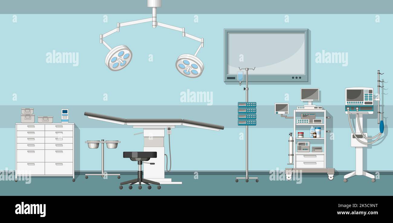 Illustration of a operating room Stock Photo - Alamy