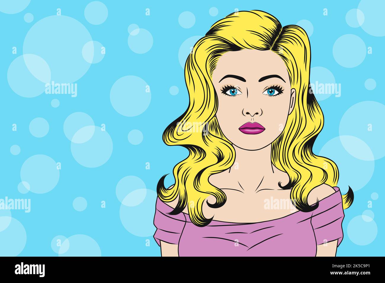 Pop art girl hi-res stock photography and images - Alamy