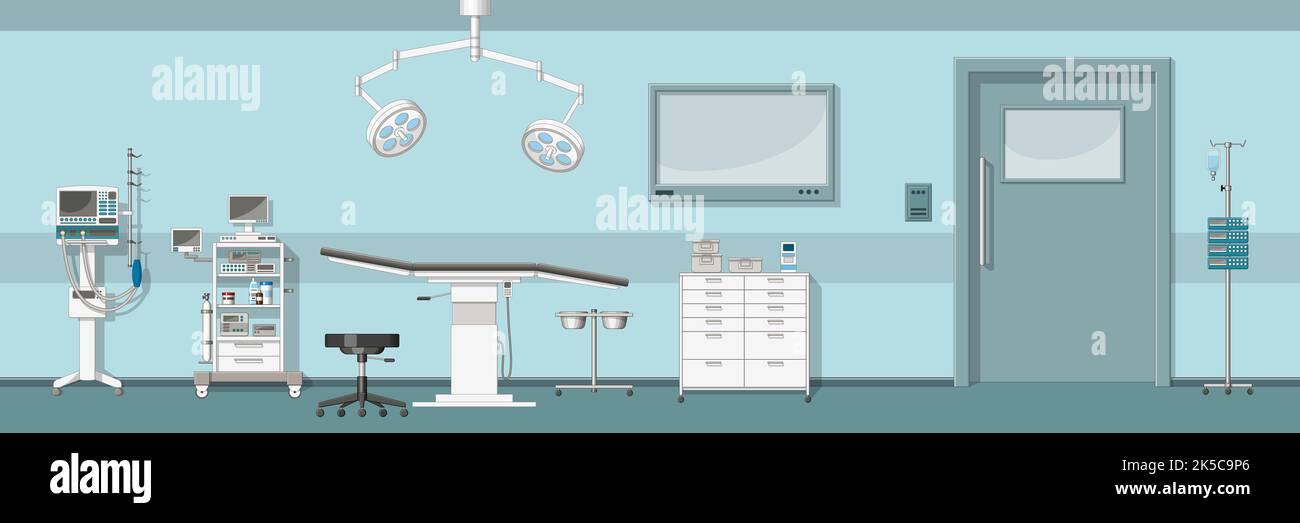 Illustration of a operating room Stock Photo - Alamy