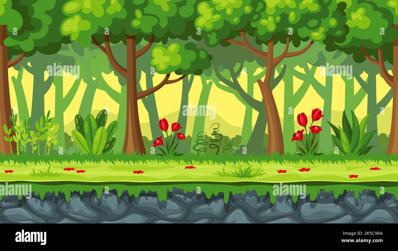 Cartoon nature background hi-res stock photography and images - Alamy