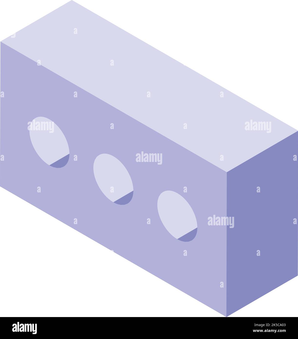 New stack icon isometric vector. House construction. Material block ...