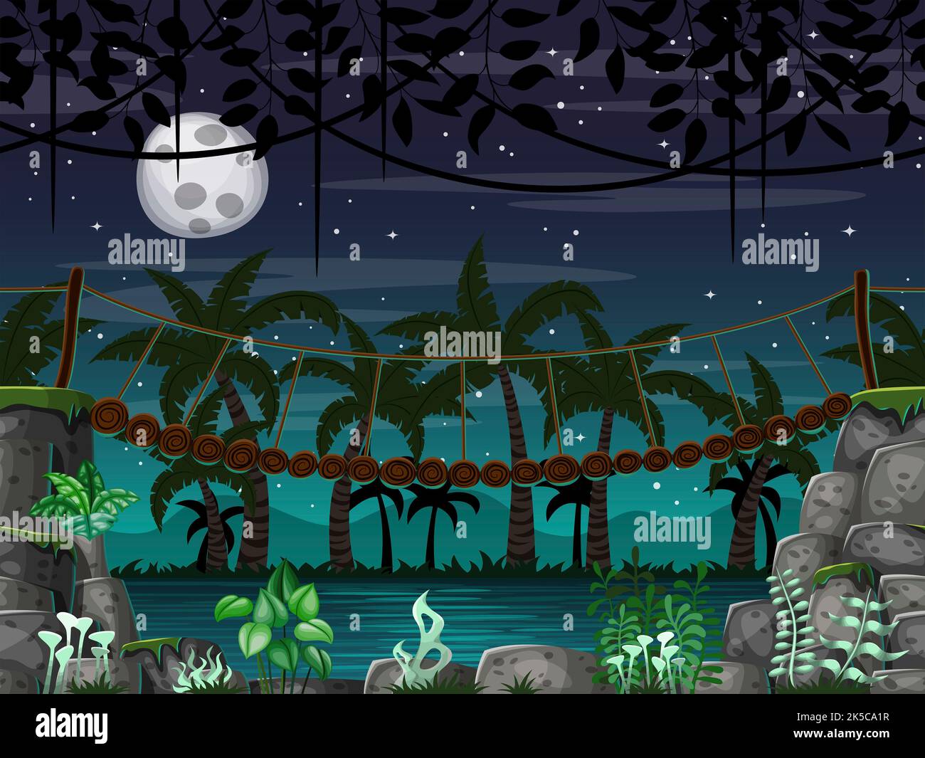 Seamless cartoon nature background Stock Photo - Alamy