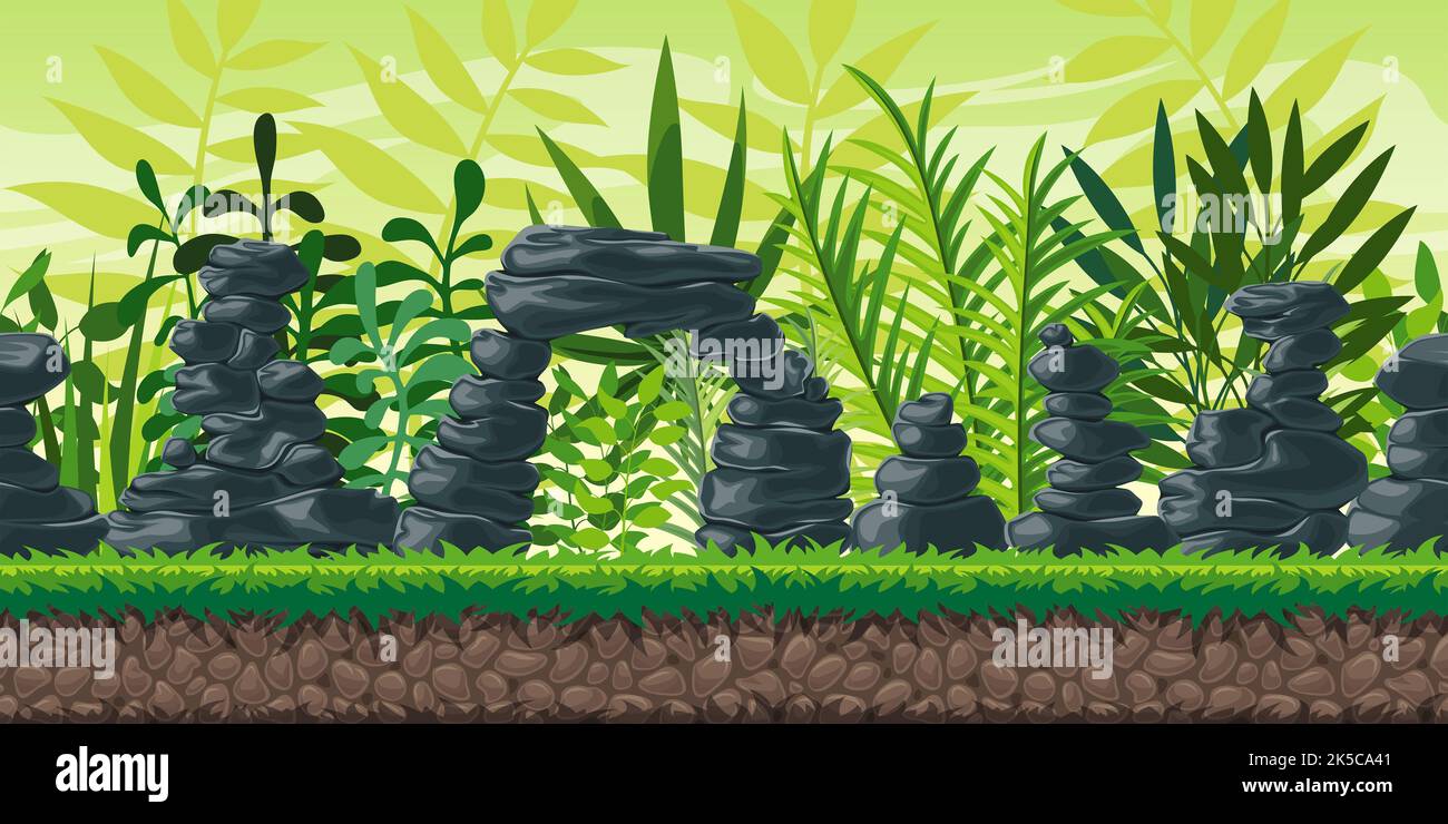 Cartoon nature background hi-res stock photography and images - Alamy