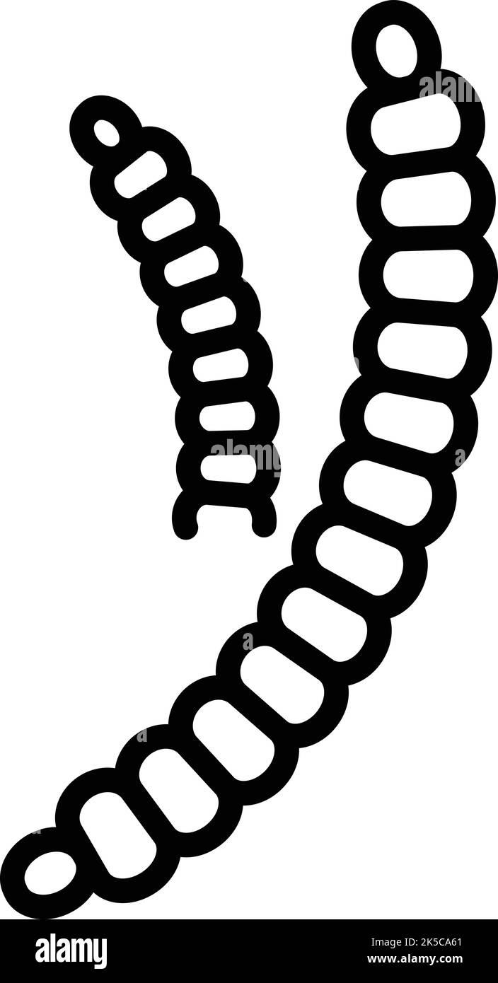 Dirt worm icon outline vector. Cute animal. Garden soil Stock Vector ...