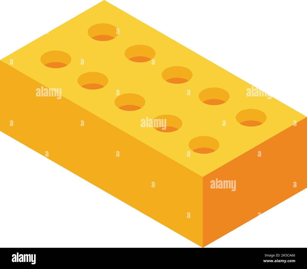 Yellow brick icon isometric vector. Concrete building. Stone material ... Yellow brick icon isometric vector. Concrete building. Stone material ...