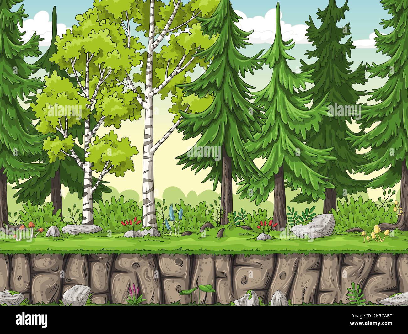 Draw tree cartoon hi-res stock photography and images - Alamy