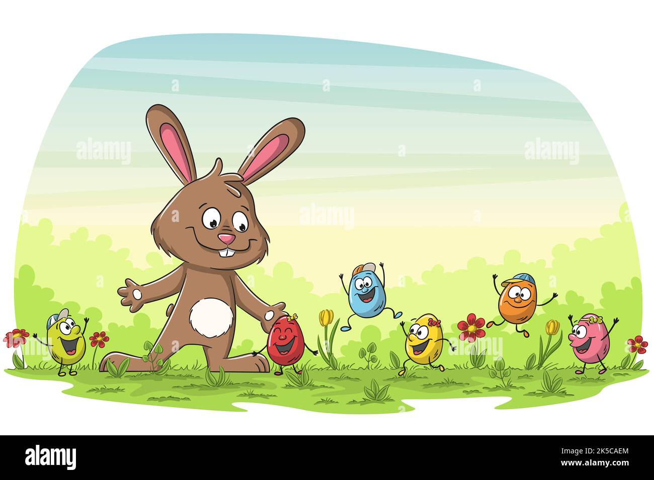 Easter eggs cartoon hi-res stock photography and images - Alamy