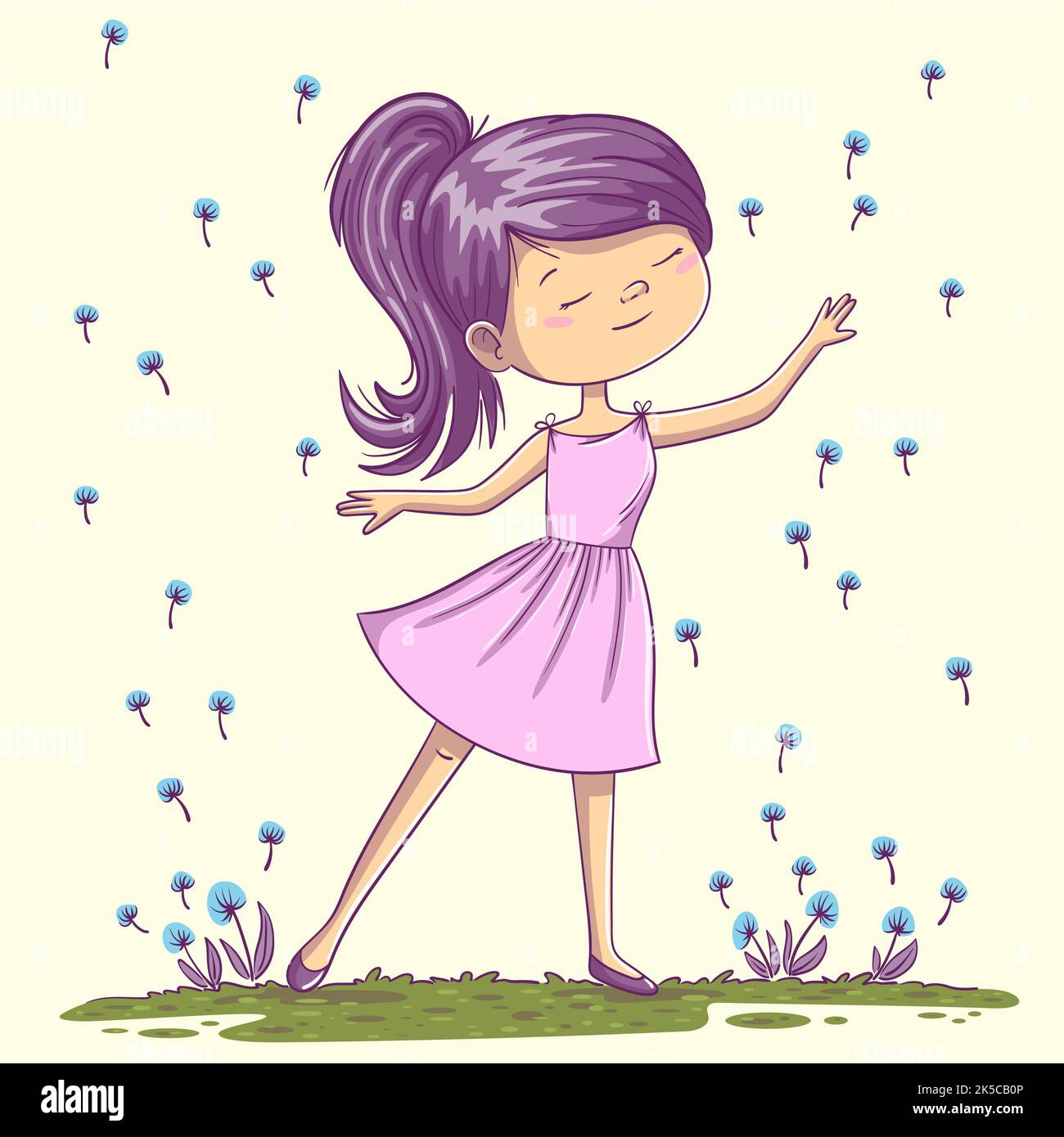 Little dancing girl Stock Photo - Alamy