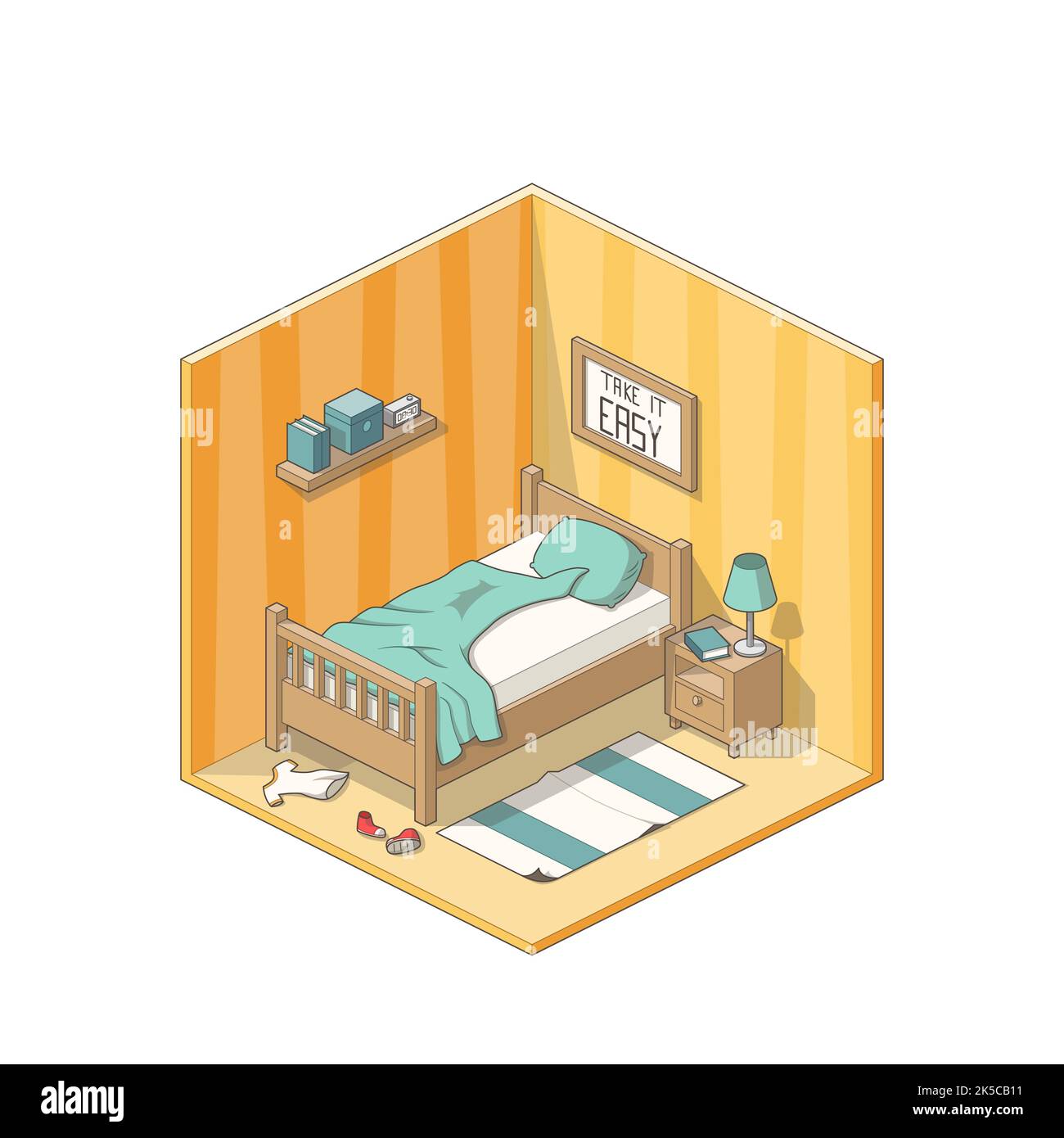 Bedroom bed lamp window Cut Out Stock Images & Pictures - Alamy