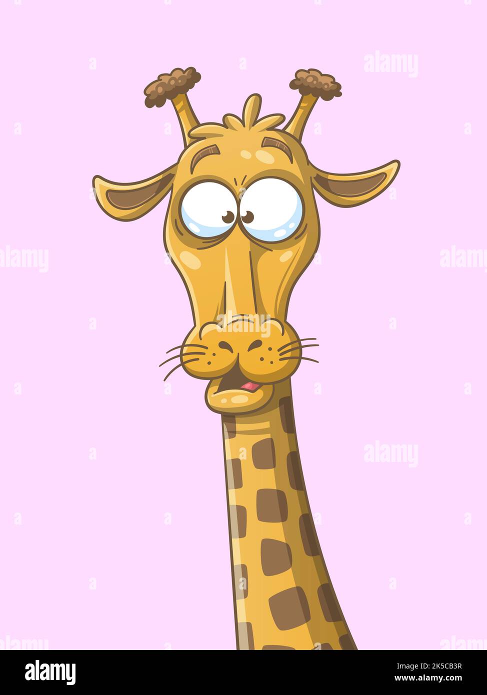 Funny cartoon giraffe Stock Photo - Alamy