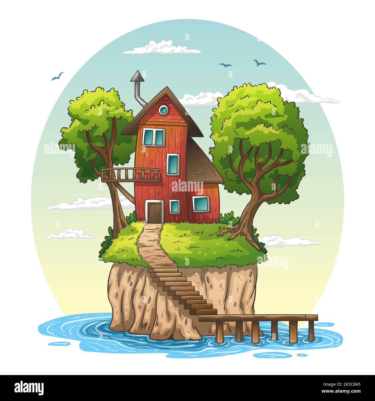 Building on coast island Cut Out Stock Images & Pictures - Alamy