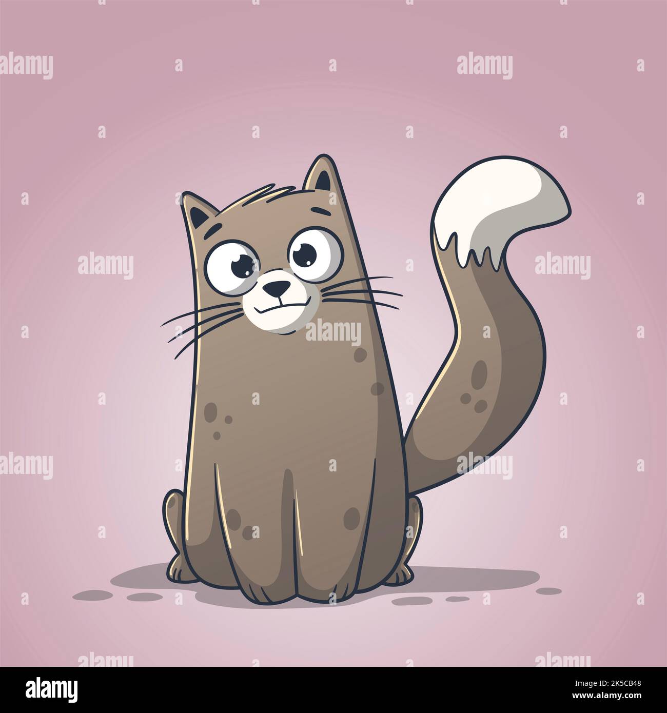 Cute cartoon cat Stock Photo - Alamy