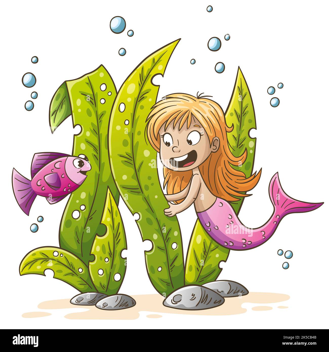 Mermaid vector Cut Out Stock Images & Pictures - Alamy