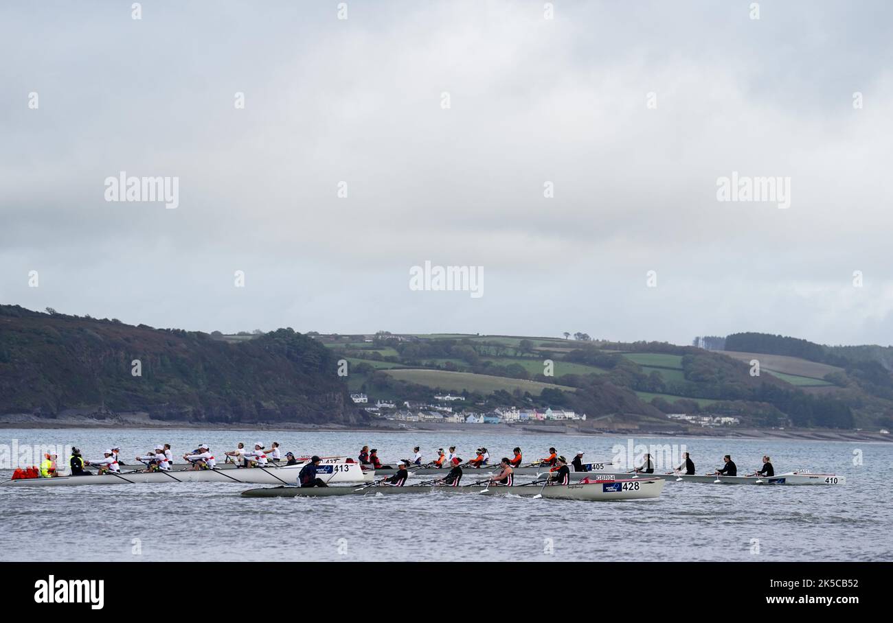 Women's quadruple skulls heat during the World Rowing Championships and ...