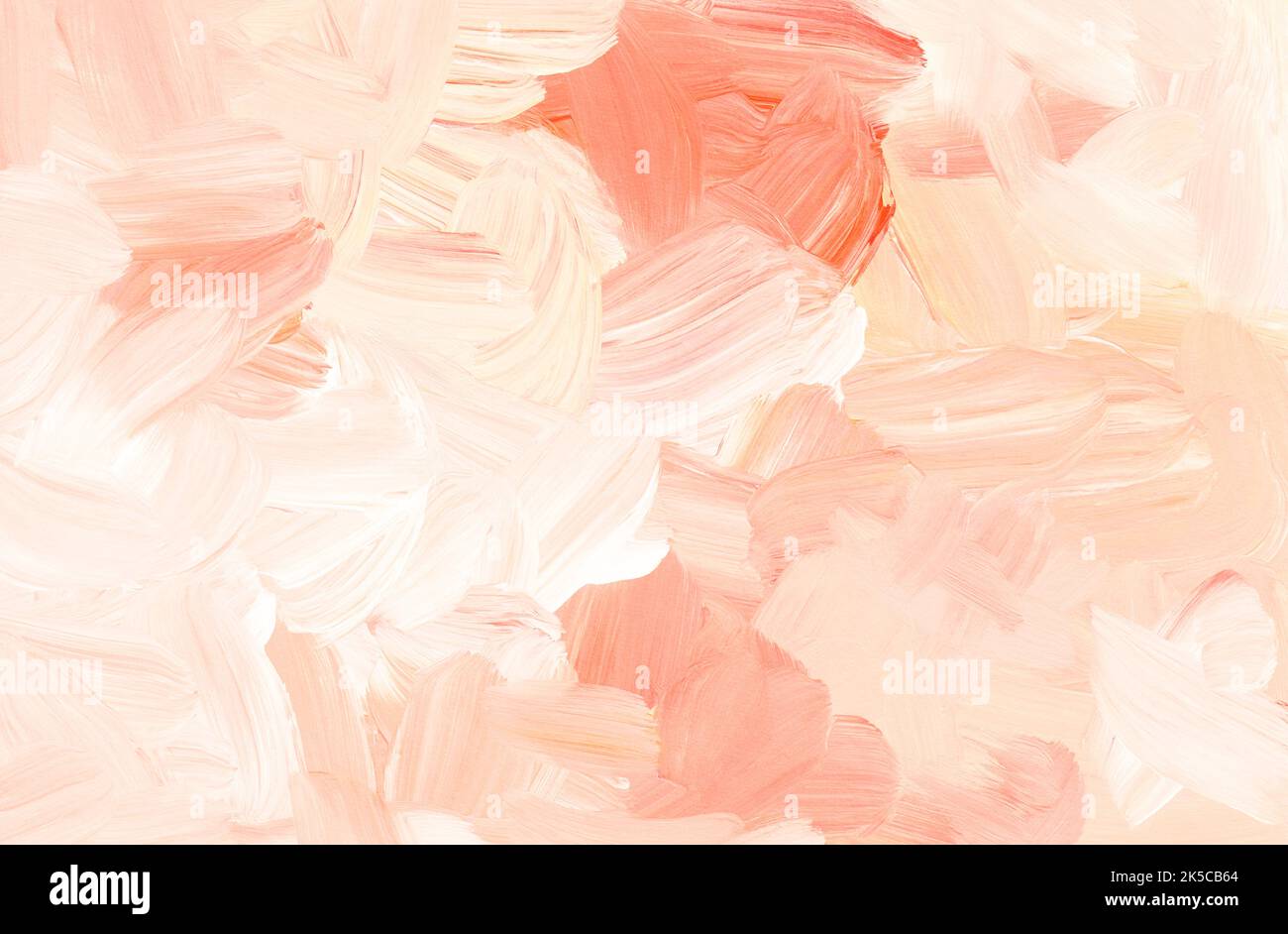 Abstract pastel peach and white background painting. Oil light orange ...