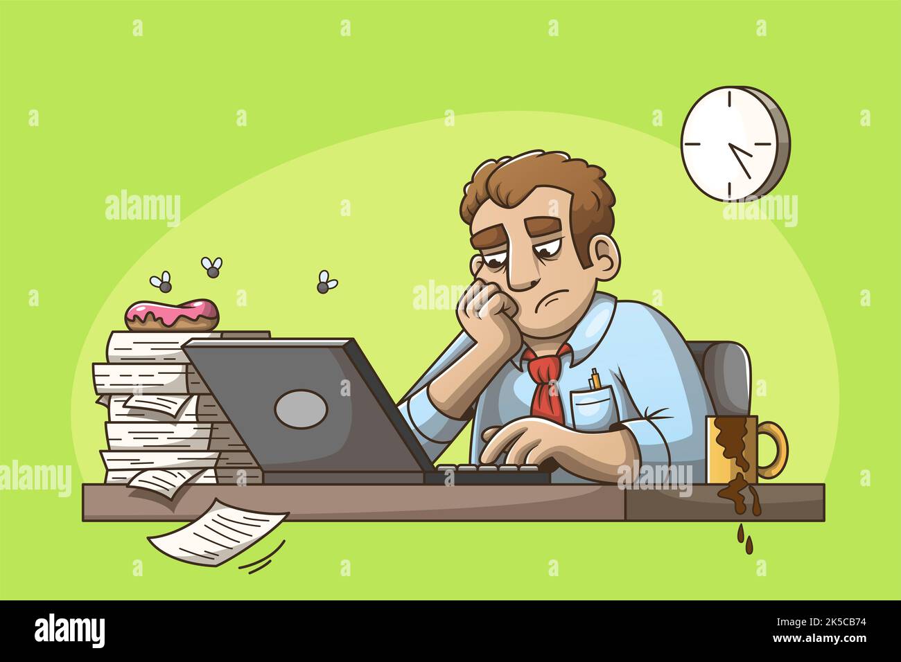 Bored At Work Cartoon