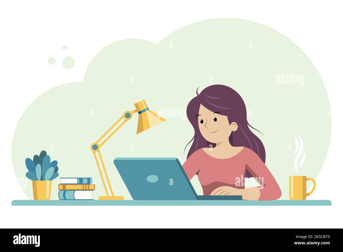 Business Concept illustration. Women taking part in business activities ...