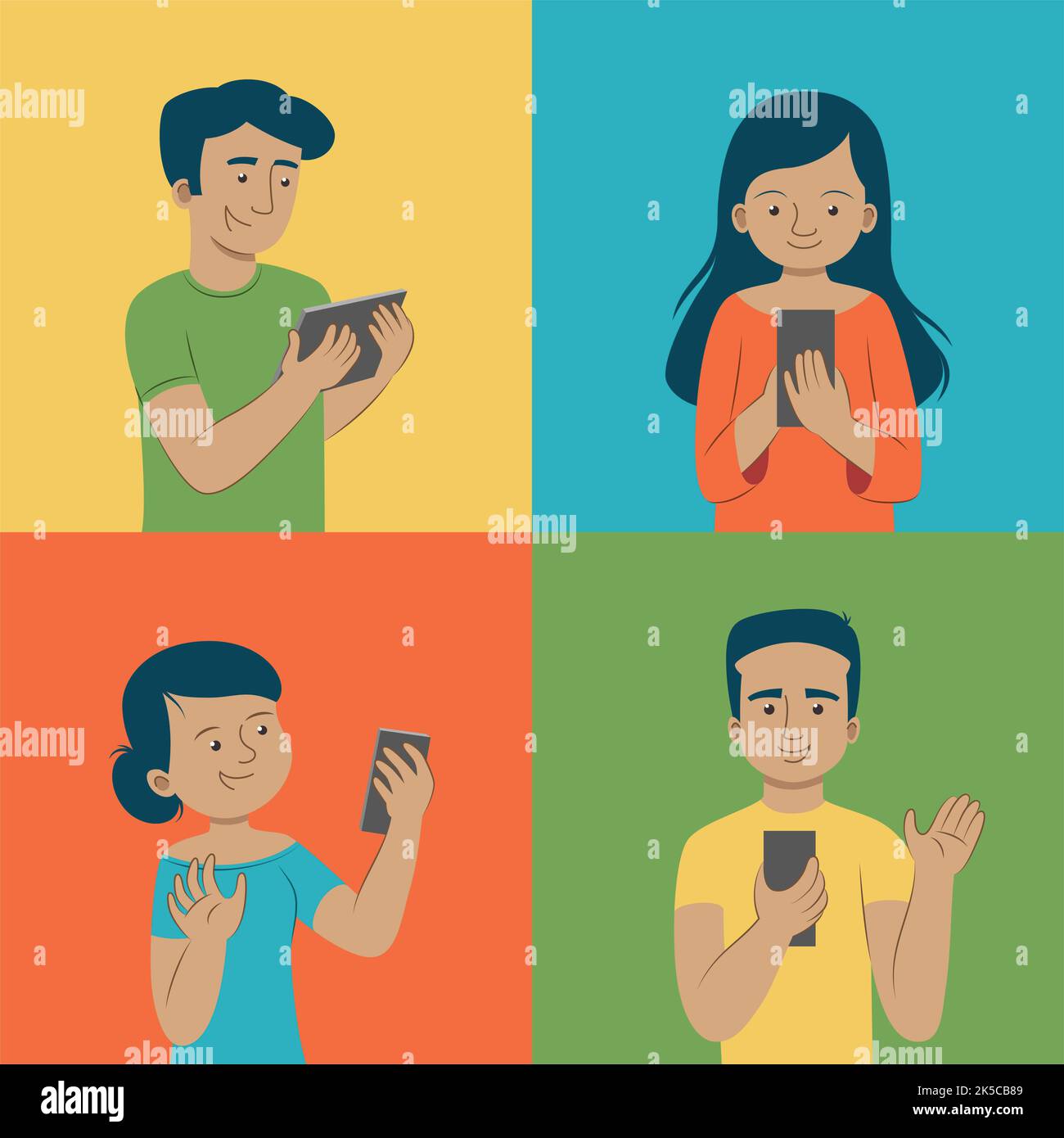 Technology smartphone cartoon hi-res stock photography and images - Alamy