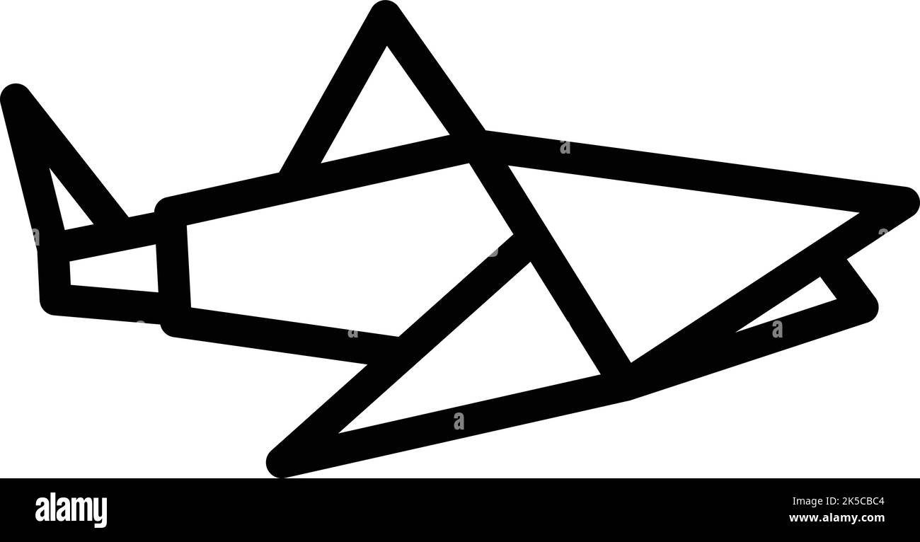 Origami bird icon outline vector. Geometric animal. Paper art Stock ...