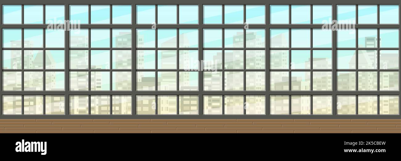 Seamless interior background with windows, panorama Stock Photo - Alamy