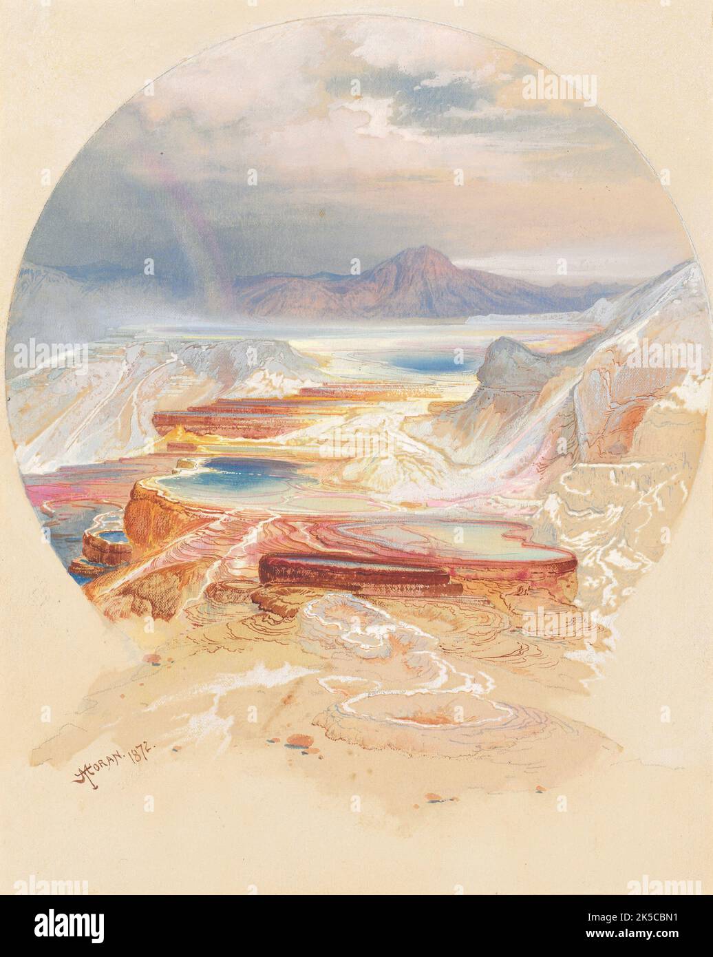 Minerva Terrace, Yellowstone, 1872 Stock Photo - Alamy